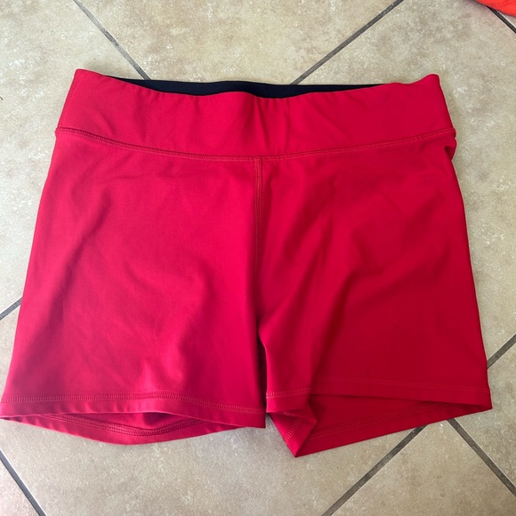 Shorts | Red Spandex Shorts | Poshmark